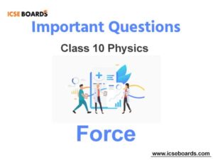 Force ICSE Class 10 Physics Questions Download PDF