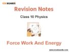 Work Energy and Power Notes for ICSE Class 10 Physics Free PDF