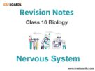 Notes Nervous System ICSE Class 10 Biology Download PDF