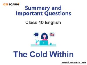 Cold Within Summary Treasure Trove and Questions