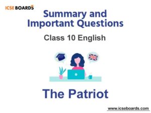 The Patriot Summary Treasure Trove and Questions