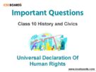 Universal Declaration of Human Rights ICSE Class 10 Questions
