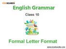 Formal Letter Format Class 10 English Free PDF Download